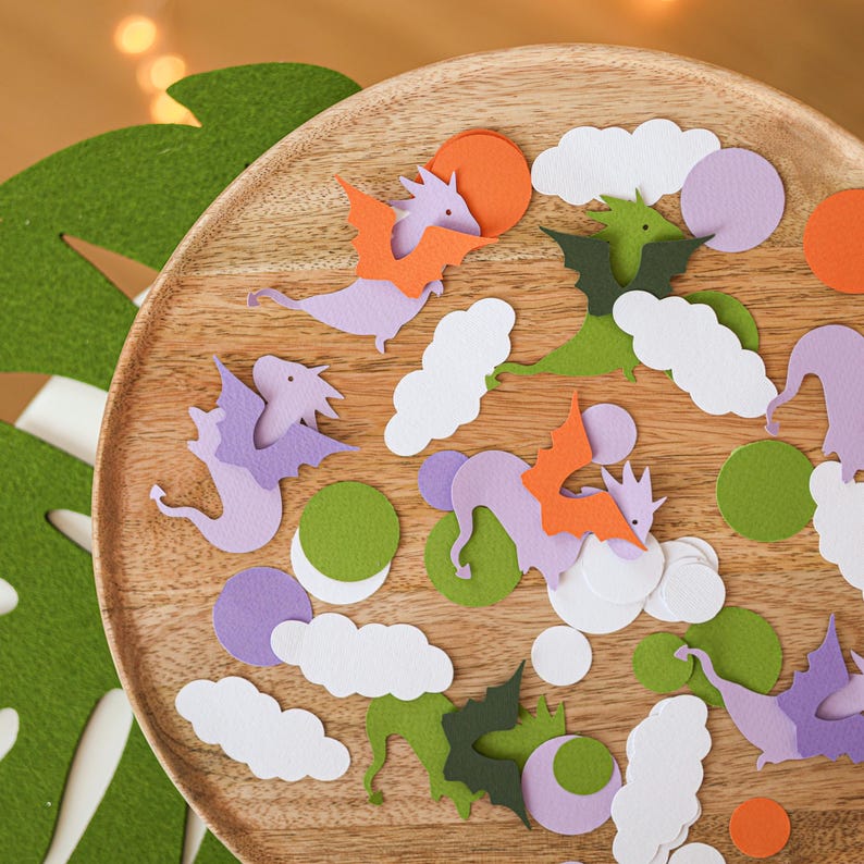 Dragon Confetti, Fantasy Themed Party, Dragon Birthday, Fairy Tale Baby ...
