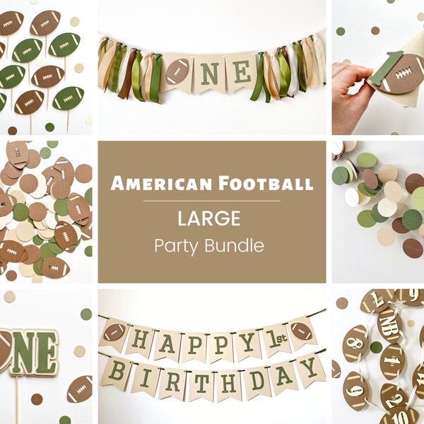 First Year Down Football Birthday - Etsy