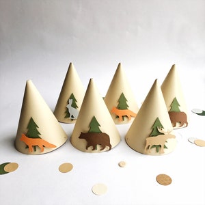 Woodland Party Hats, Woodland 1st Birthday Decorations, Forest Party ...
