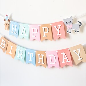 Dog & Cat Birthday Banner, Two Let the Dogs Out, Lets Pawty, Kitten and ...