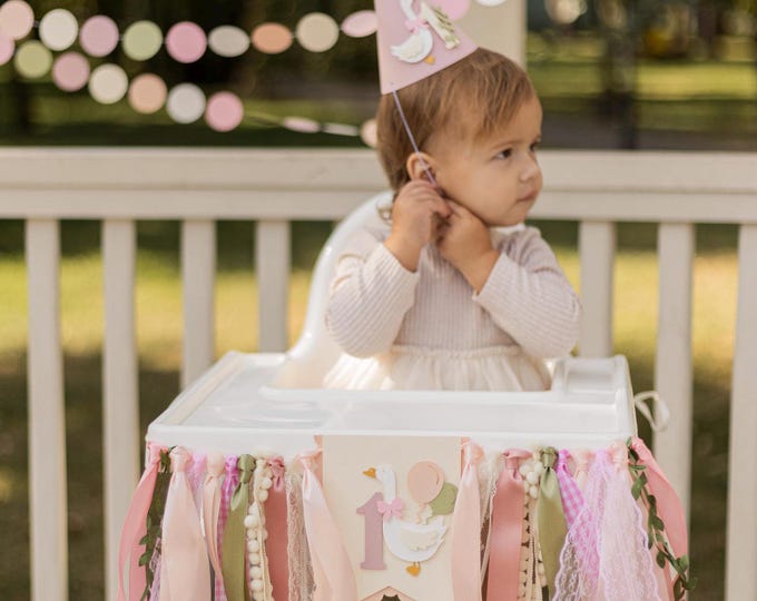 One Silly Goose Highchair Banner, First Birthday Fabric Garland, 1st ...