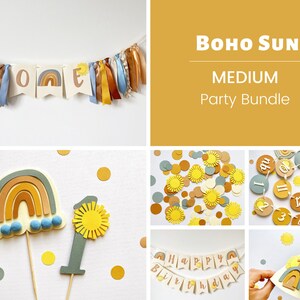 Boho Sun Birthday Bundle, First Trip Around the Sun Party, One in the ...