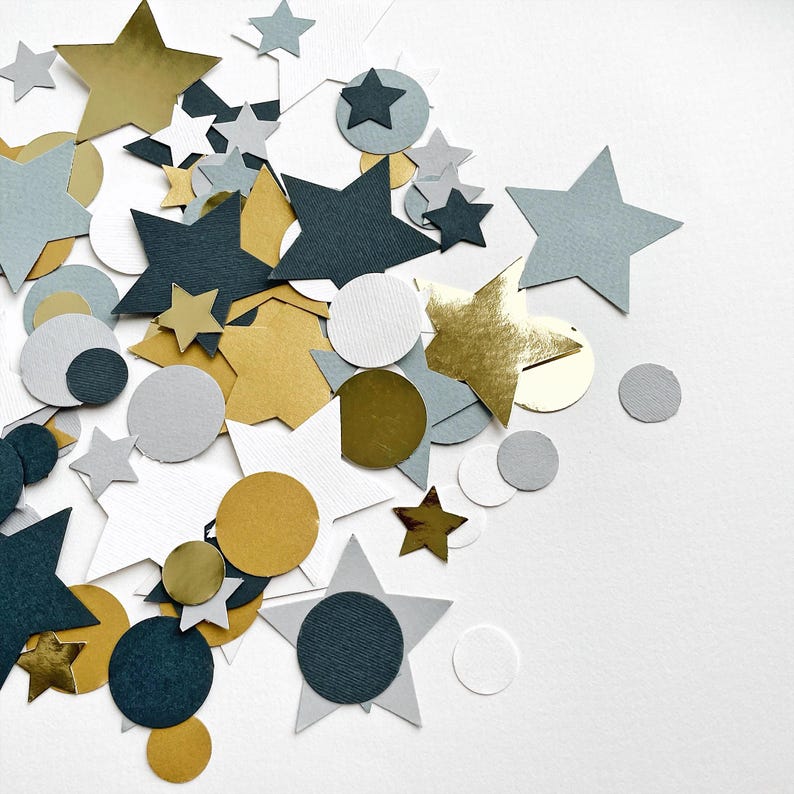 First Trip Around the Sun Confetti - Outer Space Birthday Party Decor ...