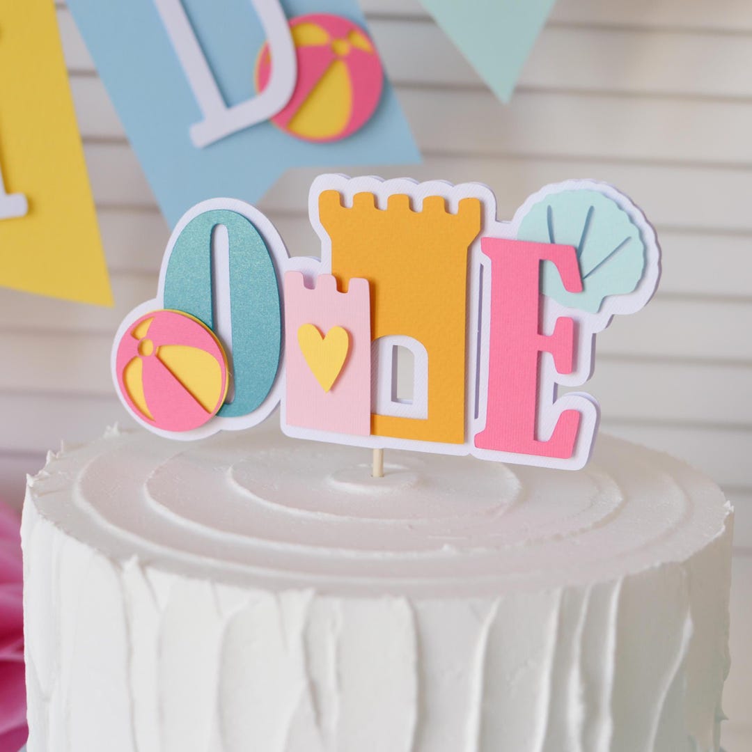 Pool Party Cake Topper, Beach Ball Party Decorations, Splish Splash ...
