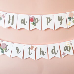 Wildflower Birthday Banner, Wild and Onederful Birthday, Flowers Party ...