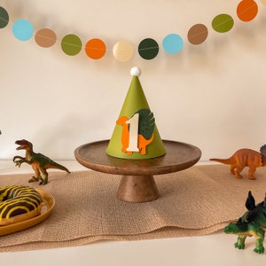 Dinosaur Birthday Hat, Boy First Birthday, Dino Party Hat, 1st Birthday ...