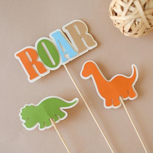 Dinosaur Table Centerpieces - Boy 1st Birthday Decorations - Oneasaurus ...