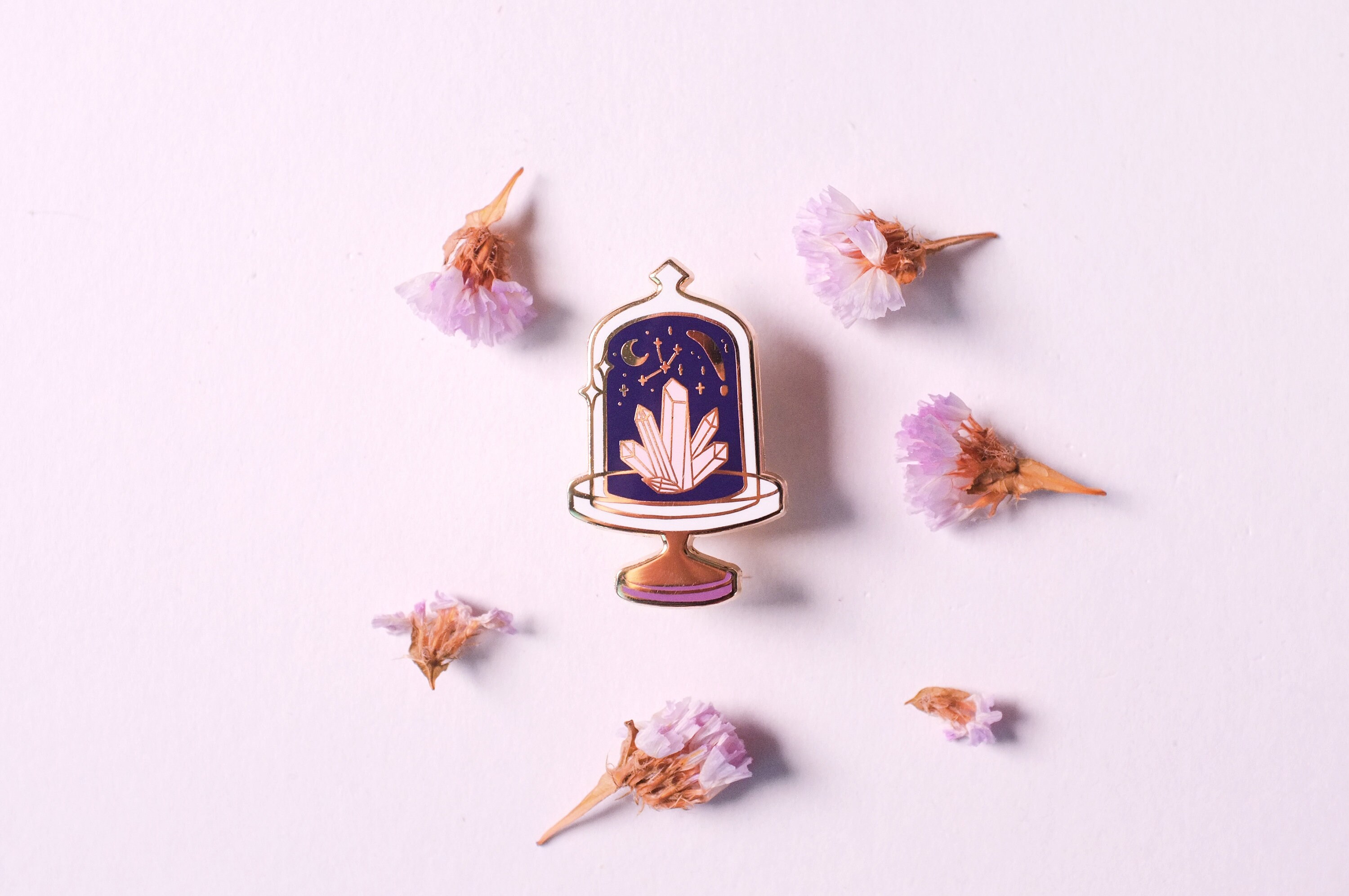 Crystal Cloche Enamel Pin Lapel Pin Witchy Tea Party Pin - Etsy