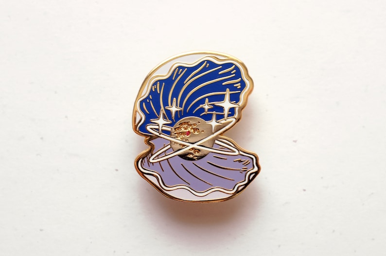Pearl Sea Shell Enamel Pin navy Variant Lapel Pin Full - Etsy