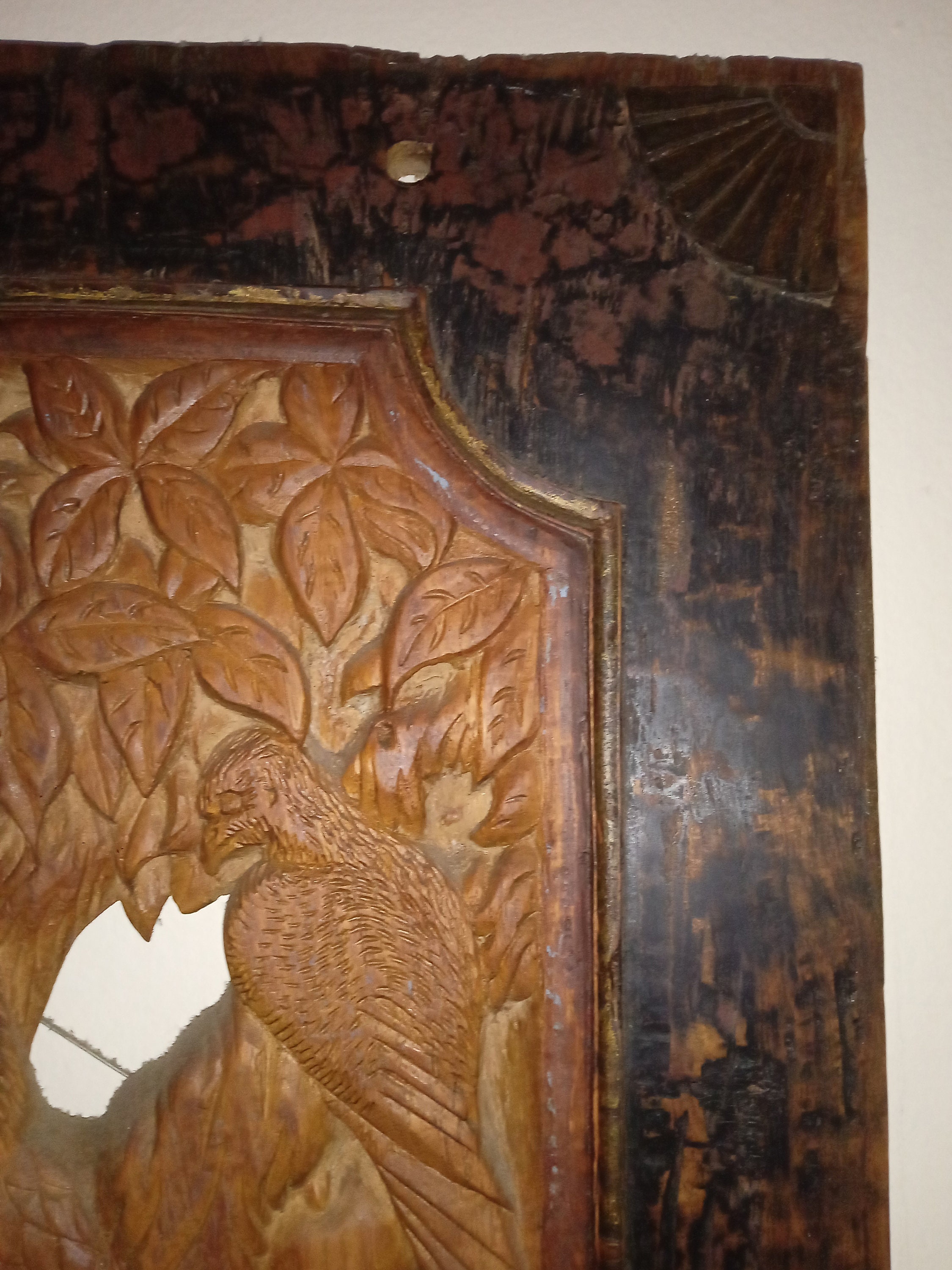 Hand Carved Teak Wood Peacock Panel From Tuban, Java, Indonesia - Etsy