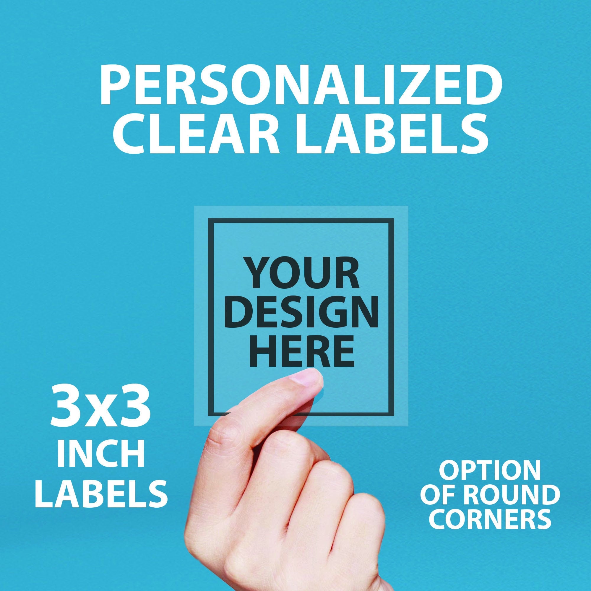 Paper Labels 3x3 Labels 3x3 Custom Stickers Personalized Sticker Logo ...