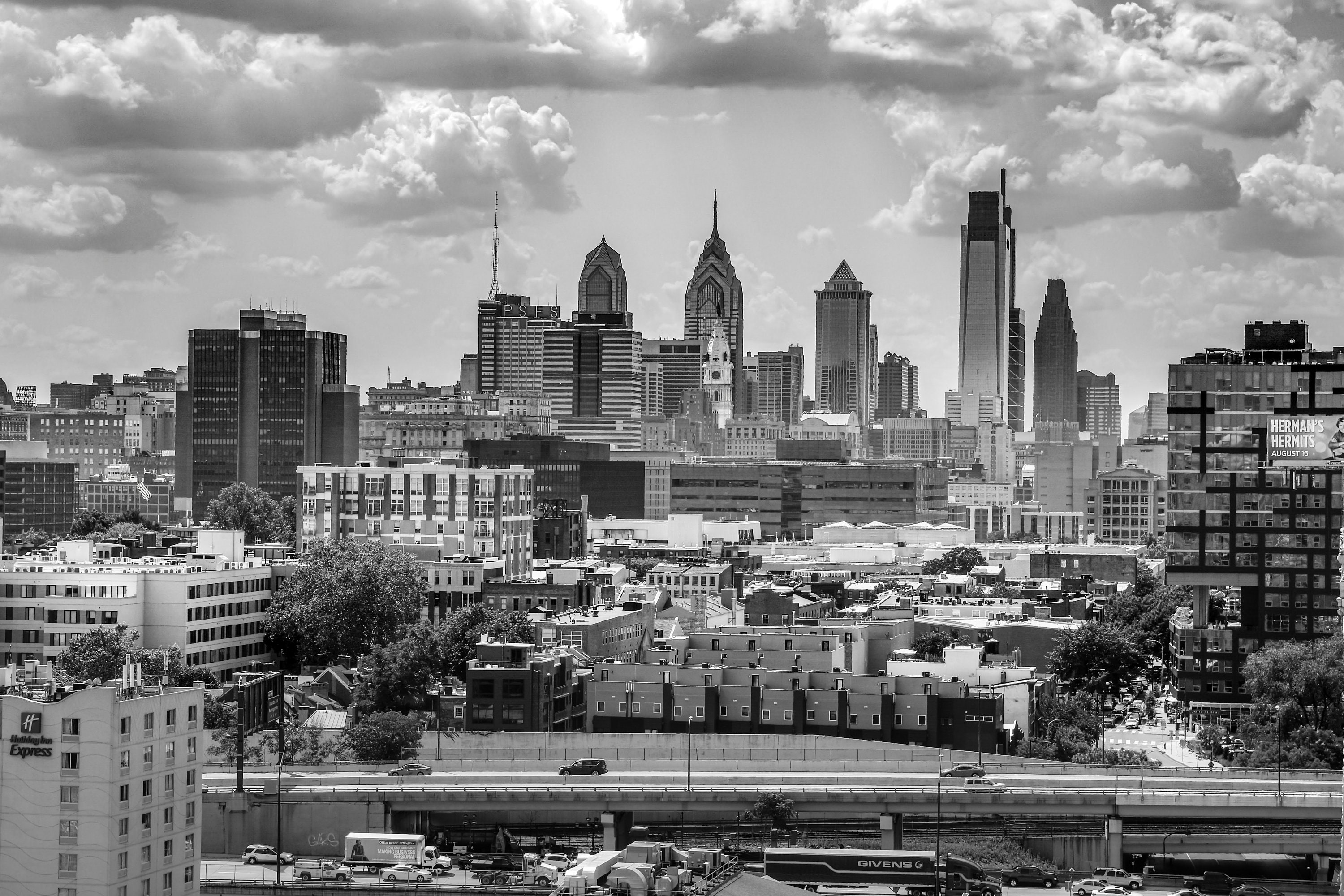 Philadelphia Print, Philadelphia Skyline, Philly Black and White ...