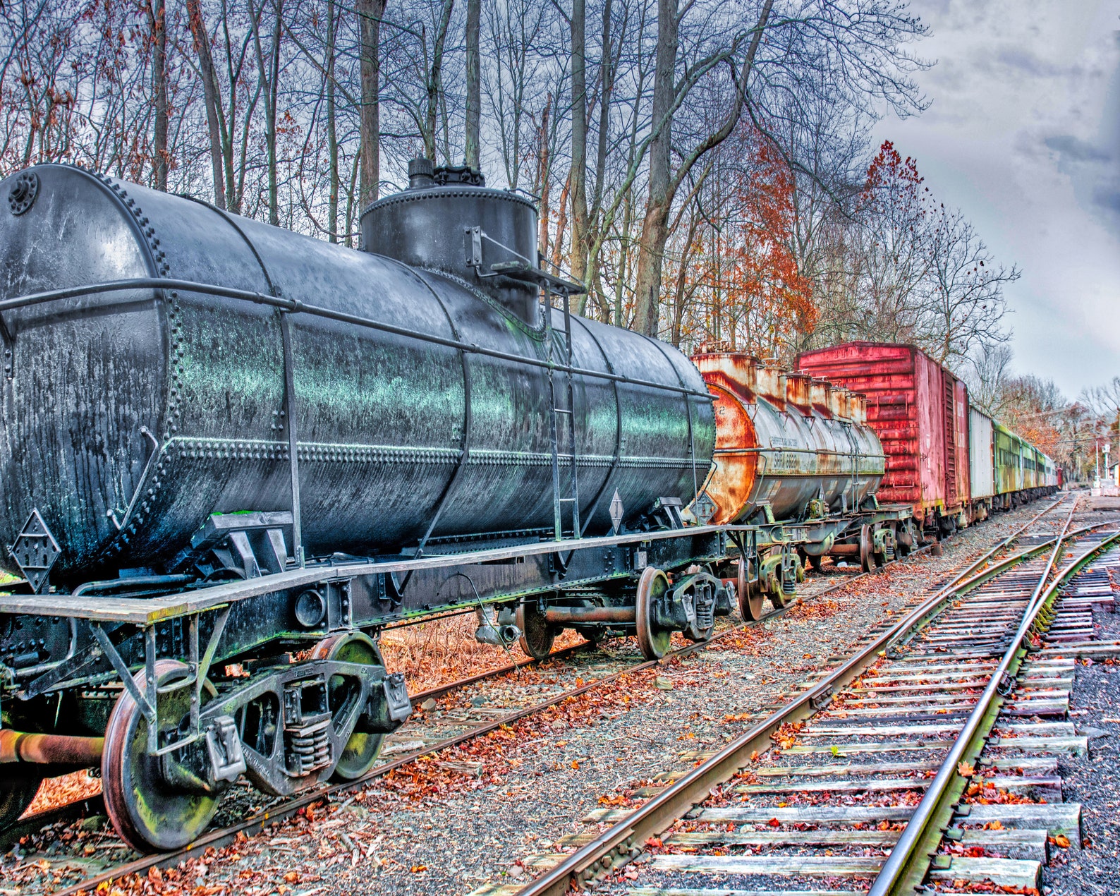 Abandoned Train, Vintage Train, Old Train, Caboose Print, Rustic Train ...