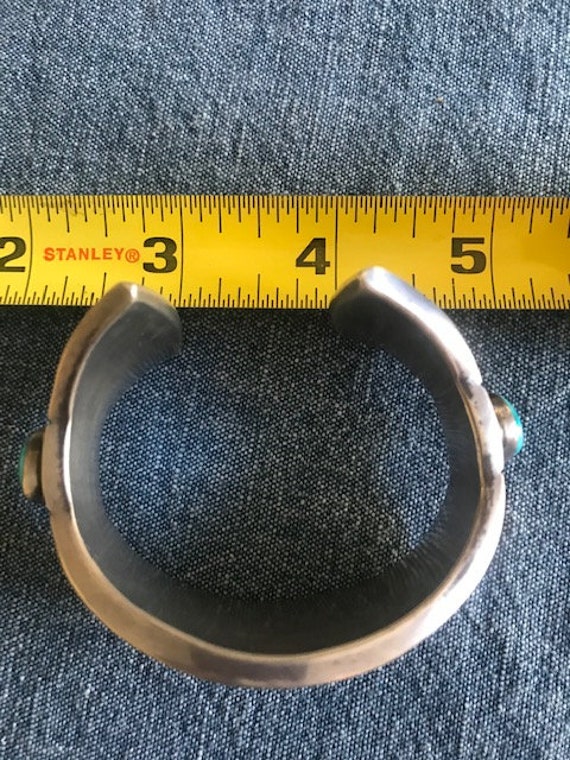 Johnny Mike Begay Navajo sterling and turquoise brace… - Gem