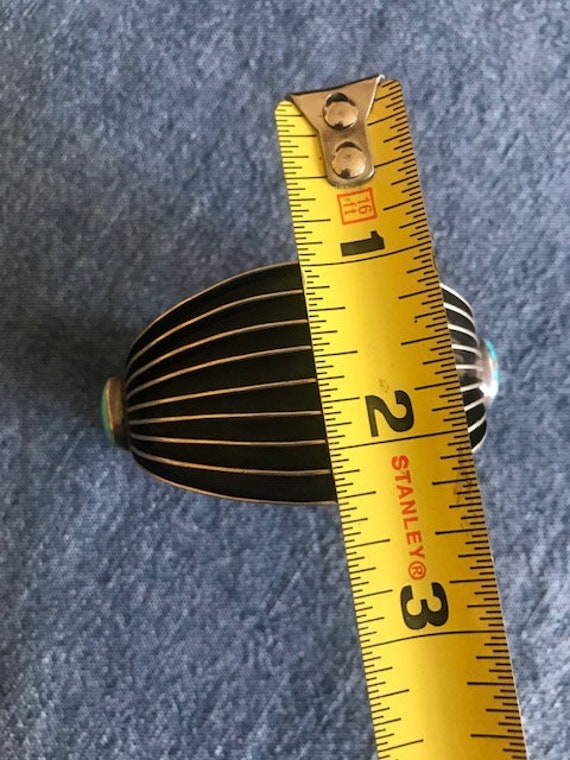 Johnny Mike Begay Navajo sterling and turquoise brace… - Gem