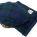 Authentic Harris Tweed Flat Cap and Matching Scarf Set in Black Watch ...