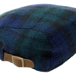 Authentic Harris Tweed Flat Cap and Matching Scarf Set in Black Watch ...