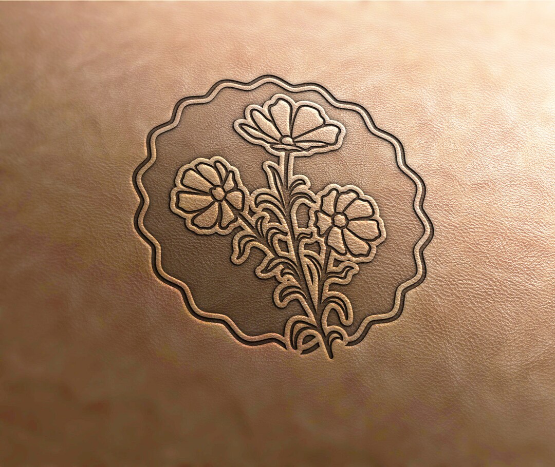 Leather Stamp (delrin Material) Flower Circle Stamp #3, Leather Stamps ...