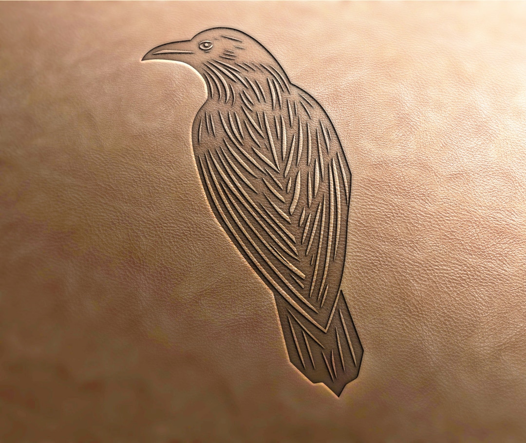 Leather Stamp (delrin Material): Crow Stamp, Bird Stamp, Leather Stamps ...