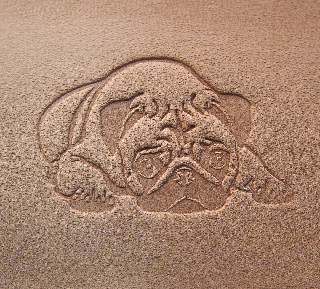 Leather Stamp (delrin) Leather Tool Mops #1 Dog - Etsy