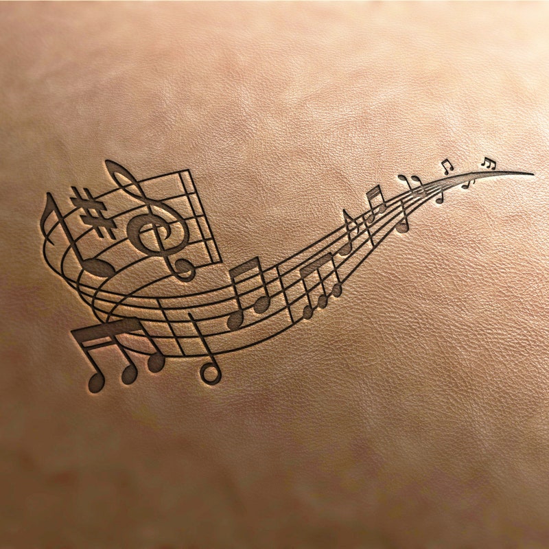 Music Notes Leather Stamp - Etsy