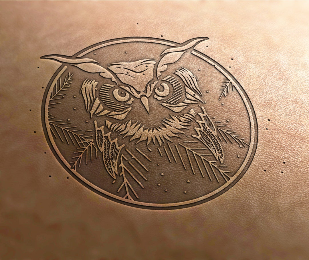 Leather Stamp (delrin), Owl Stamp, Owl Leather Stamp, Night Owl, Horned ...