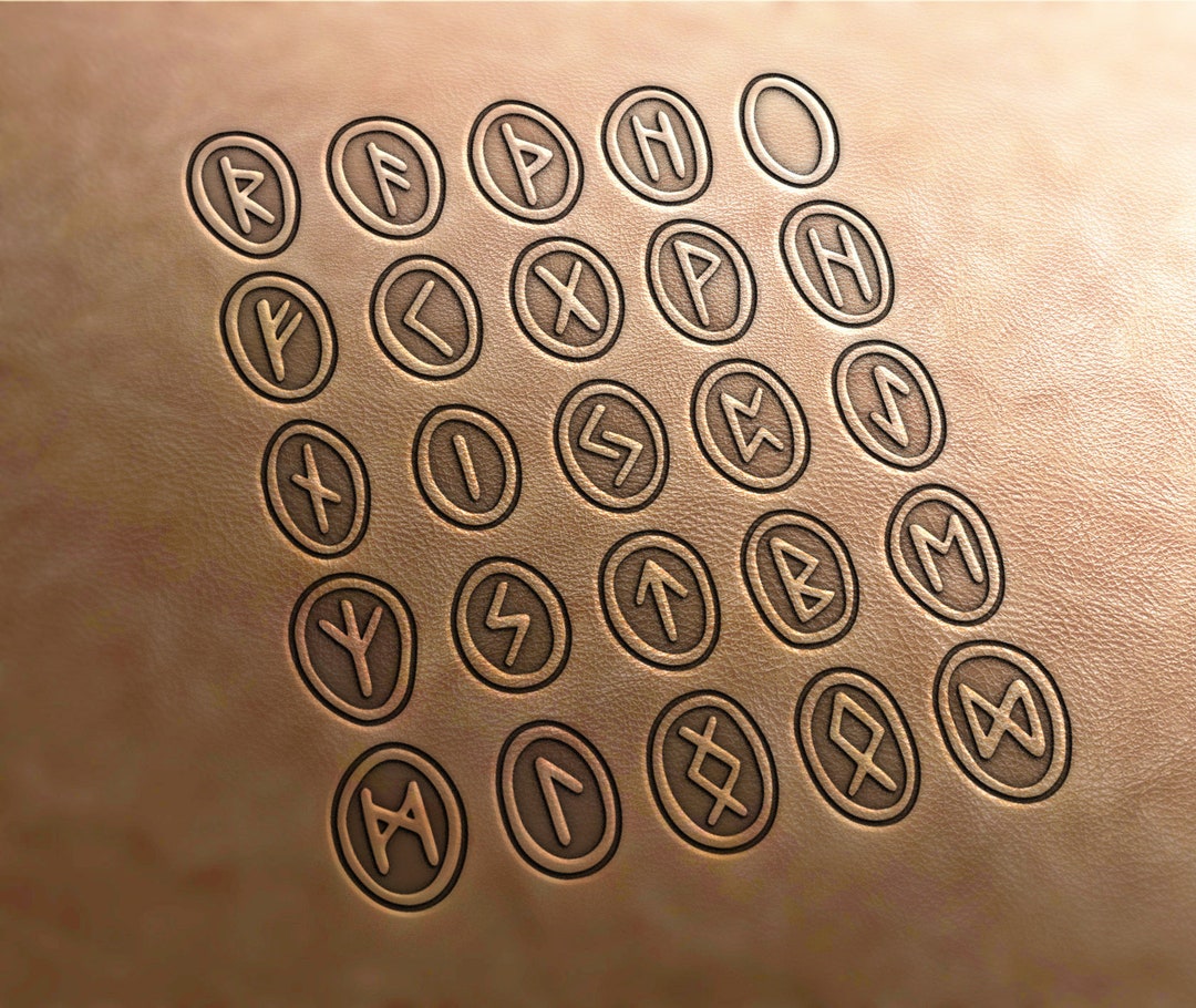 Leather Stamp (delrin Material)runic Alphabet, Runes Stamp, Celtic ...