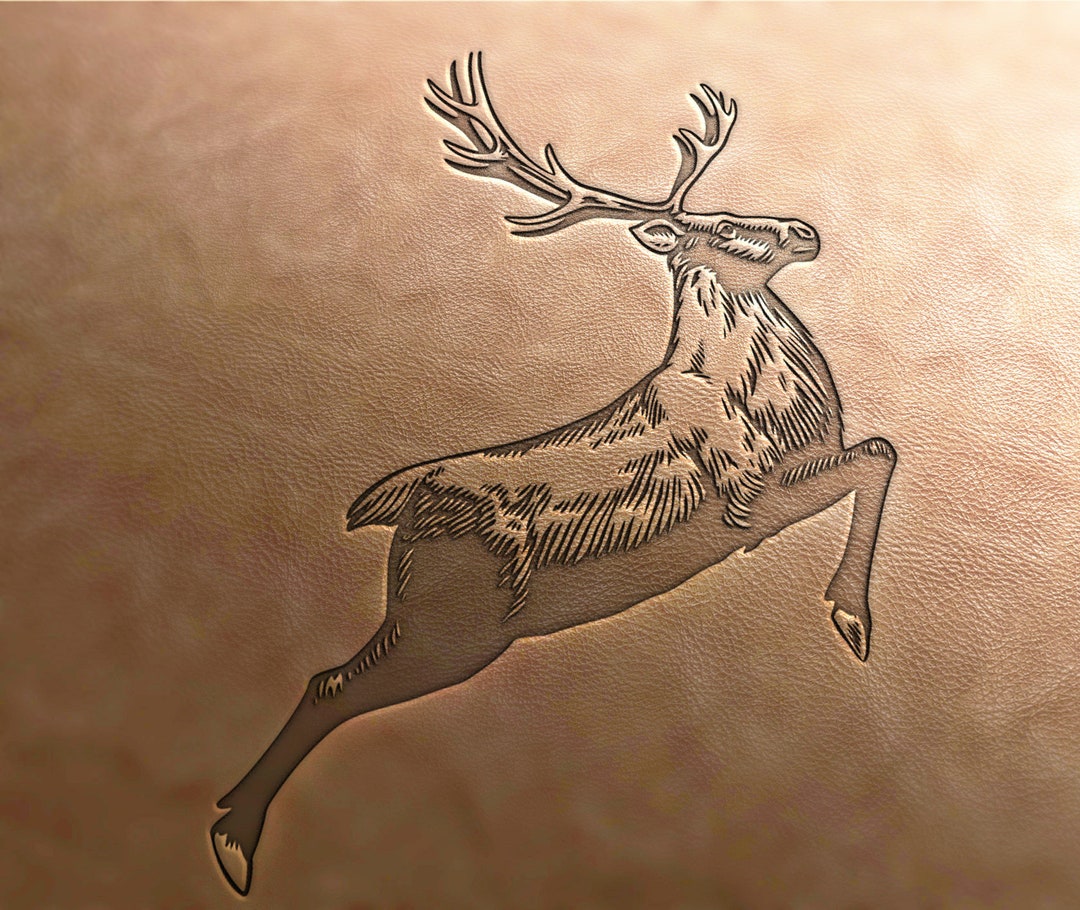 Leather Stamp (delrin Material) Deer Stamp,hunting Stamp, Reindeer ...