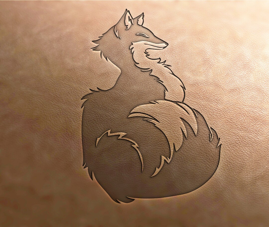 Leather Stamp (delrin Material) Fluffy Fox, Leather Stamps, Custom ...