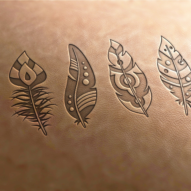 Feather Stamp - Etsy