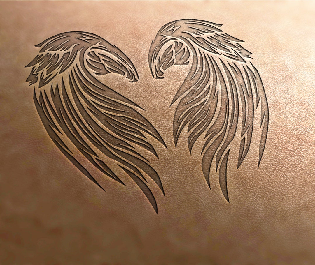 Leather Stamp (delrin) Wings Stamp, Angel Wings Stamp, Leather Stamps ...