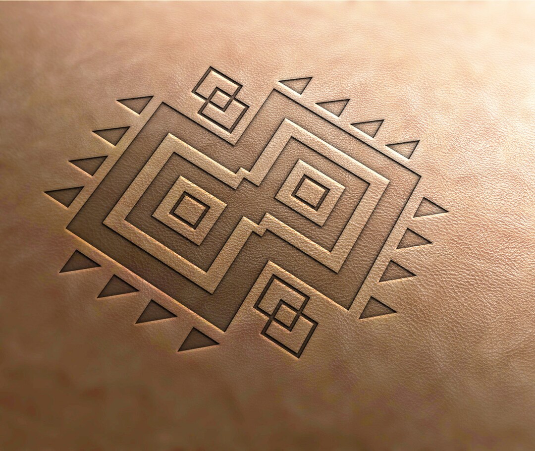 Leather Stamp (delrin), Aztec Pattern#7, Boho Stamp, Geometric Stamp ...