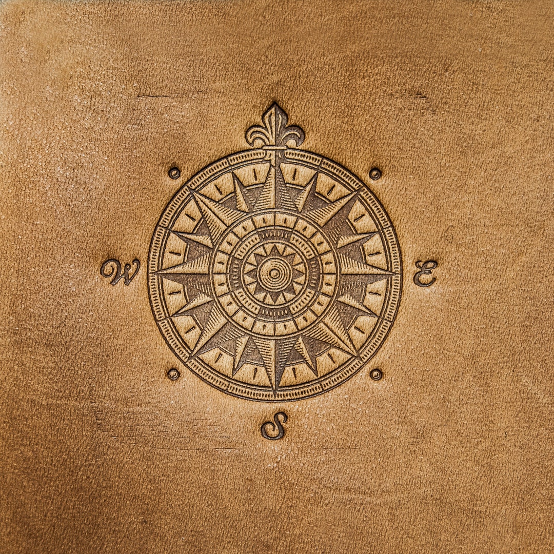 Delrin Leather Stamp: Wind Rose #2 Compas, Passport - Etsy