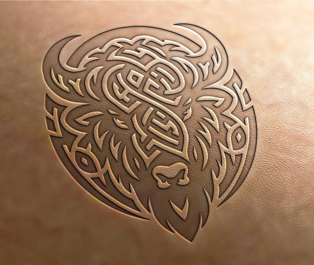 Leather Stamp (delrin), Bison Stamp, Buffalo Stamp,celtic Stamp,leather ...