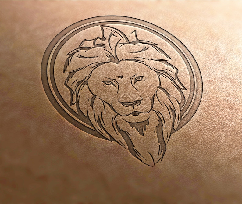 Leather Stamp delrin Material: Lion Stamp Lions Head - Etsy
