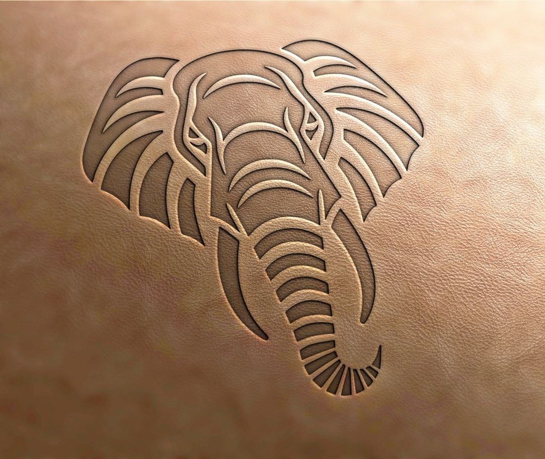 Leather Stamp (delrin Material): Elephant Stamp, Stamp, Leather Stamps ...