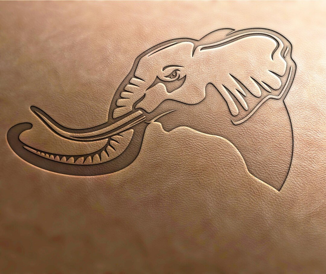 Leather Stamp (delrin Material): Elephant Stamp, Stamp, Leather Stamps ...