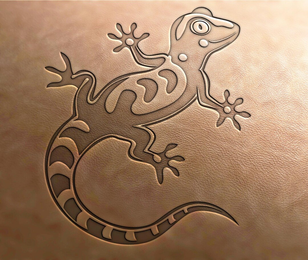 Leather Stamp (delrin), Gecko Stamp, Lizard Stamp, Linear Stamp, Animal ...