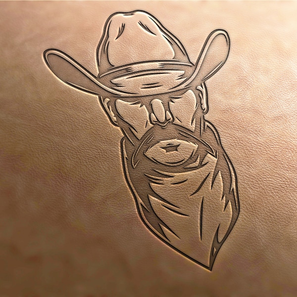 Delrin Leather Cowboy Stamp - Etsy