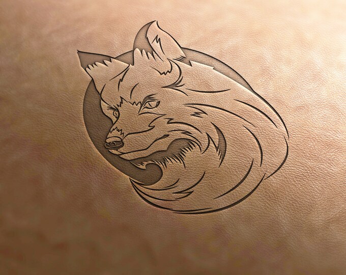 Leather Stamp delrin Material Round Fox 2 Leather Stamps - Etsy