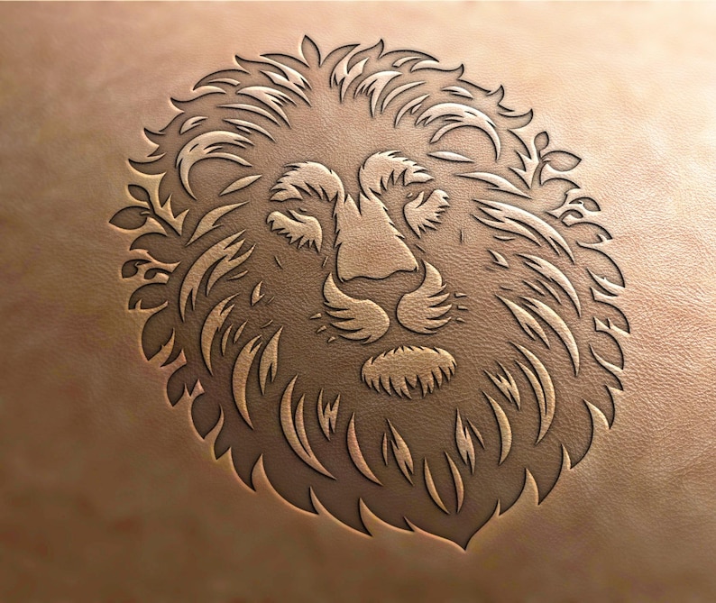 Leather Stamp (delrin Material): Lion Stamp, Lions Head, Leather Stamps ...