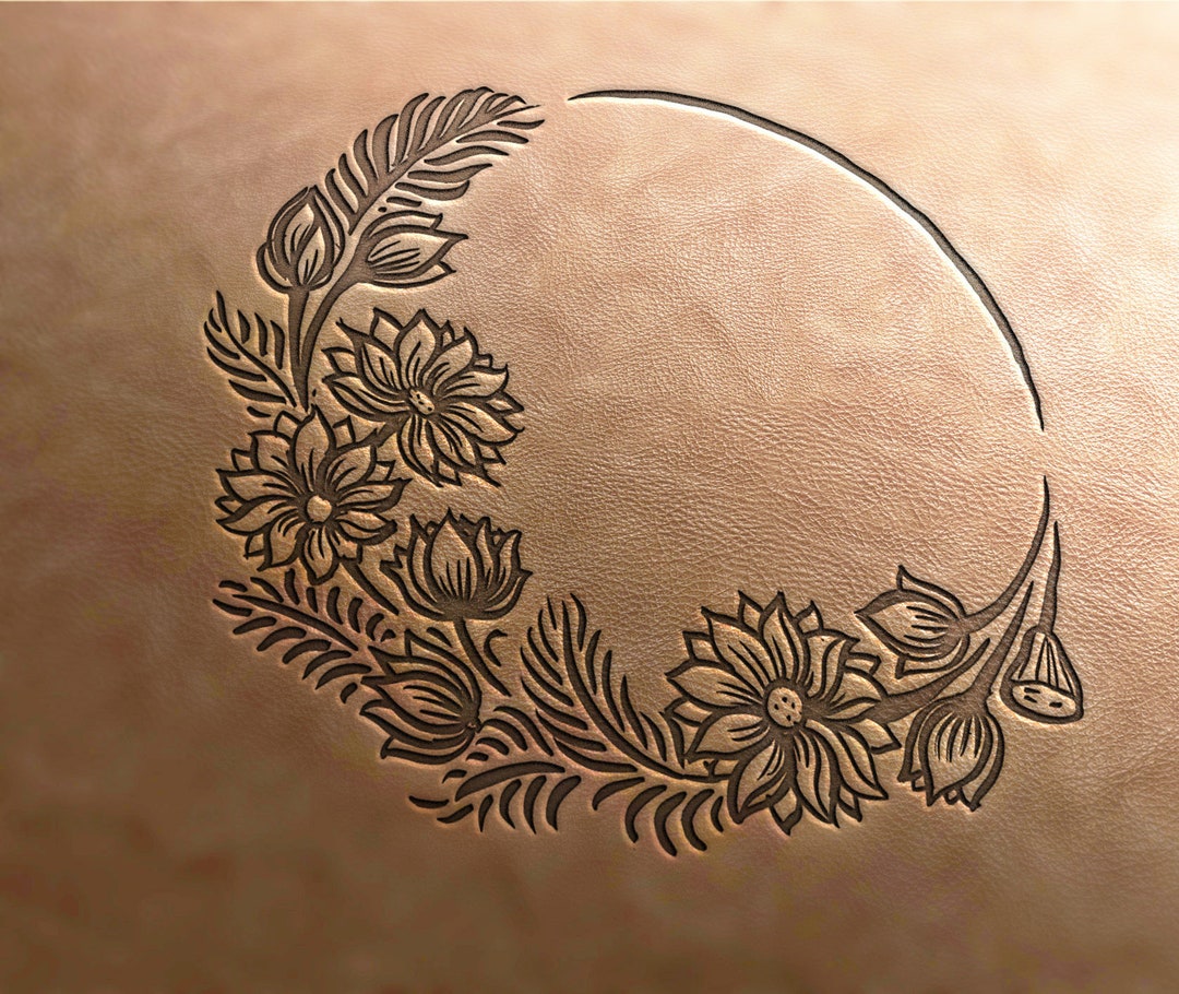 Leather Stamp (delrin Material) Flower Circle Stamp #2, Leather Stamps ...