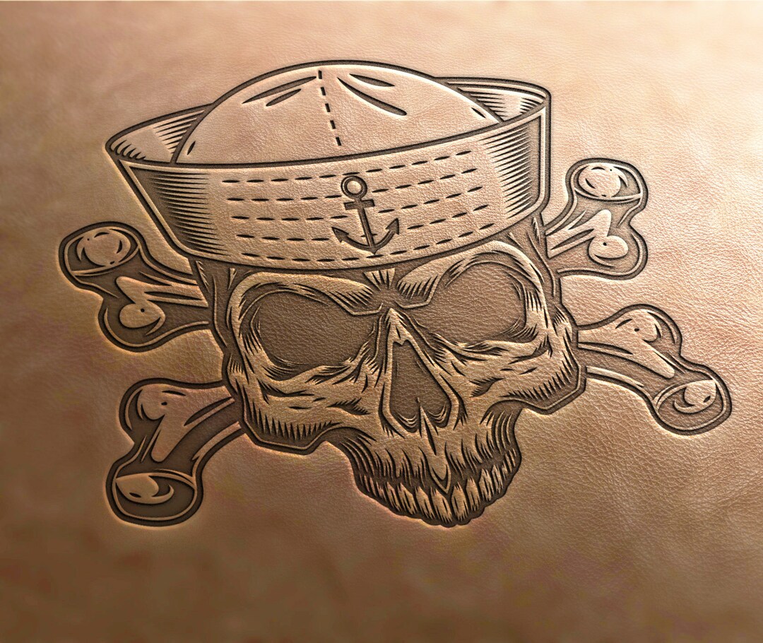 Delrin Leather Stamp: Skull Stamp, Marine Stamp, Sailor's Stamp ...