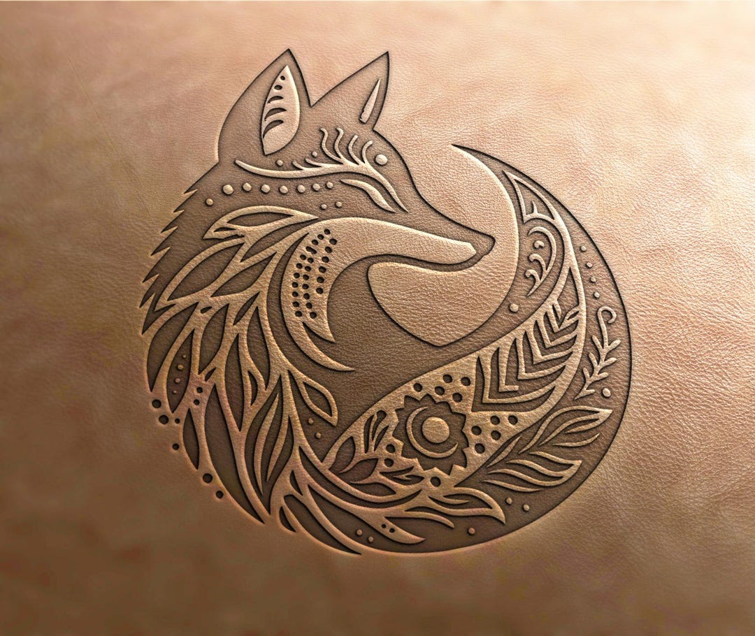 Leather Stamp(delrin Material)foxes, Fox Stamp, Folk Stamp, Love Stamp ...