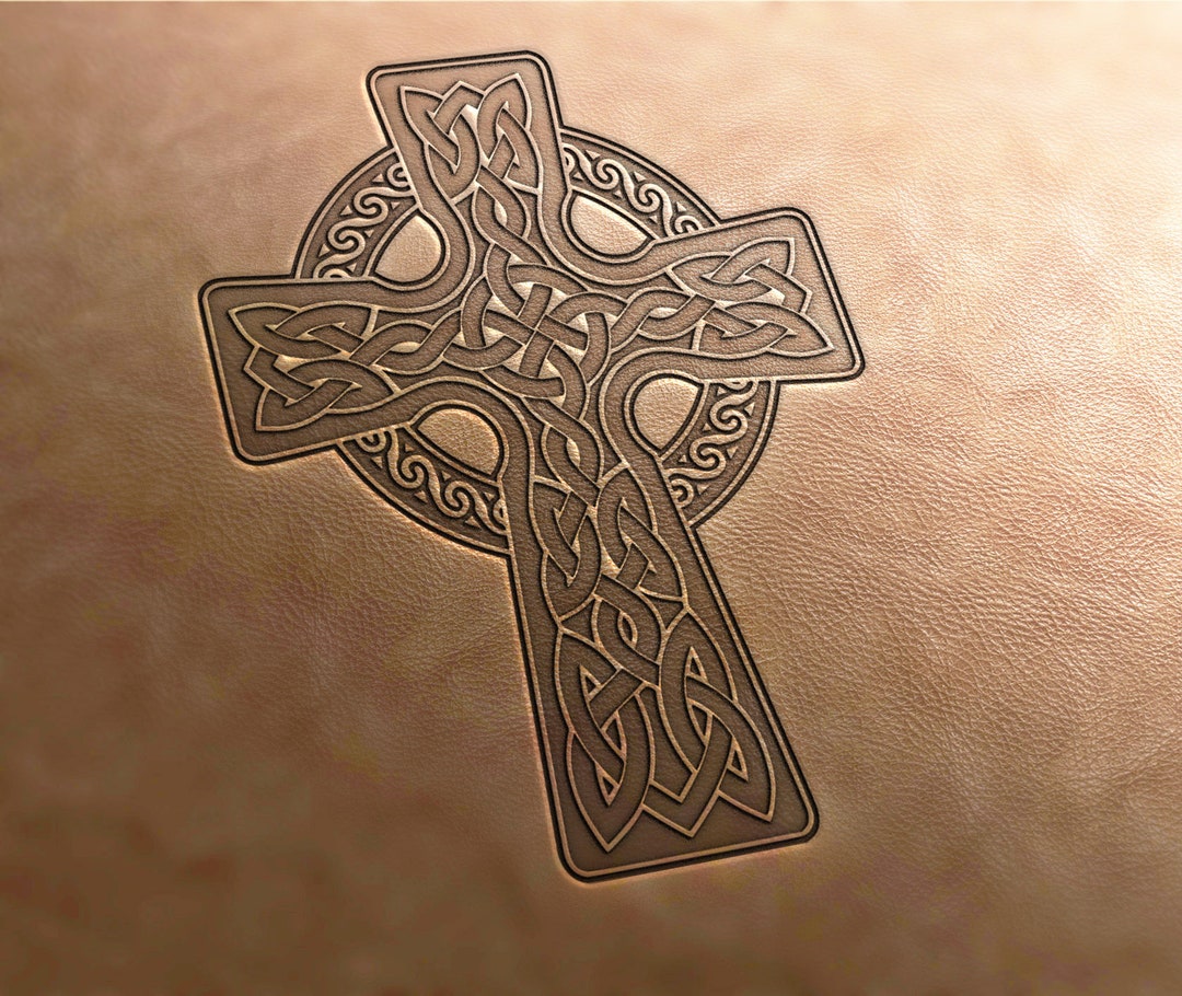 Leather Stamp (delrin), Celtic Cross Stamp, Celtic Knot Stamp, Celtic ...