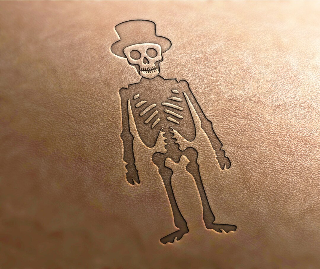 Leather Stamp (delrin Material): Skeleton Stamp, Halloween Stamp ...