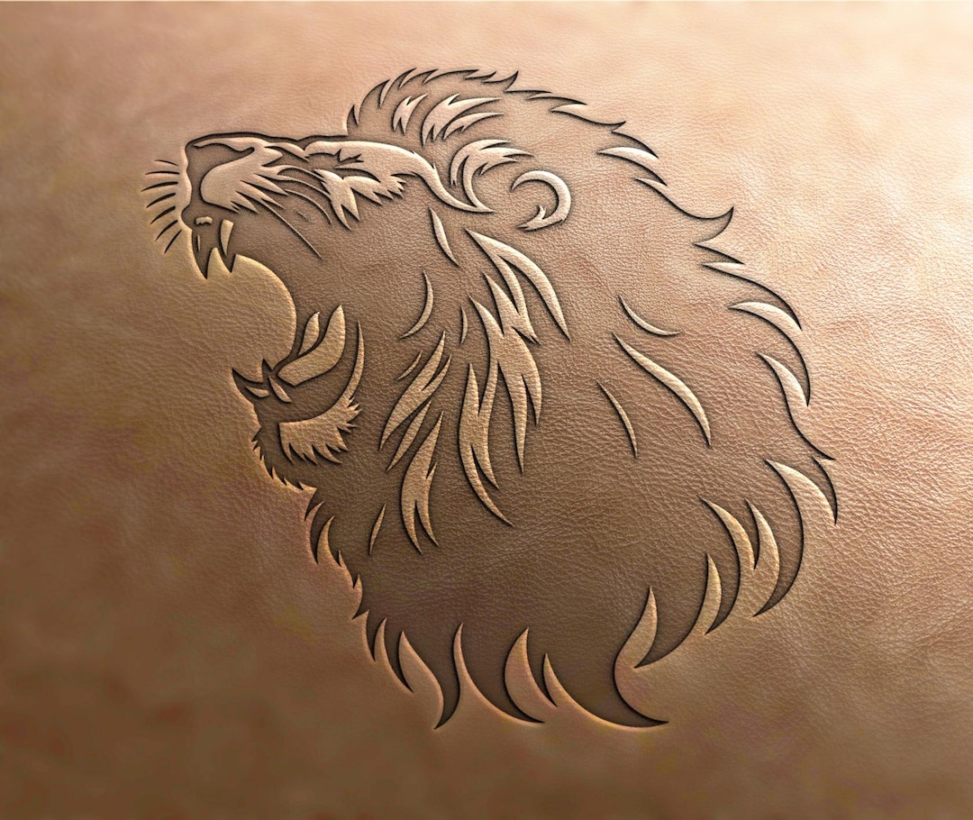 Leather Stamp (delrin Material): Lion Stamp, Lions Head, Leather Stamps ...