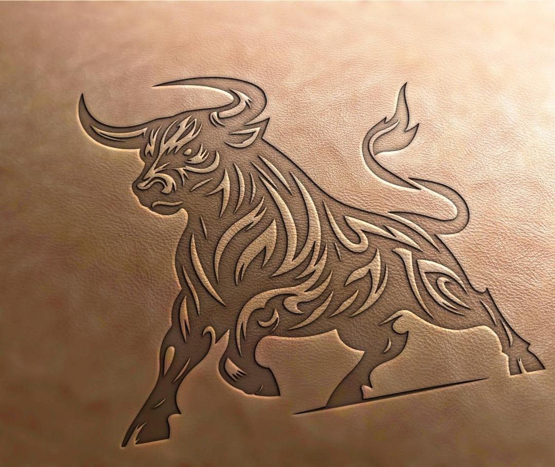 Delrin Leather Stamp: Angry Bull, Bull Stamp, Taurus Stamp, Leather Stamps, Leather Tools ...