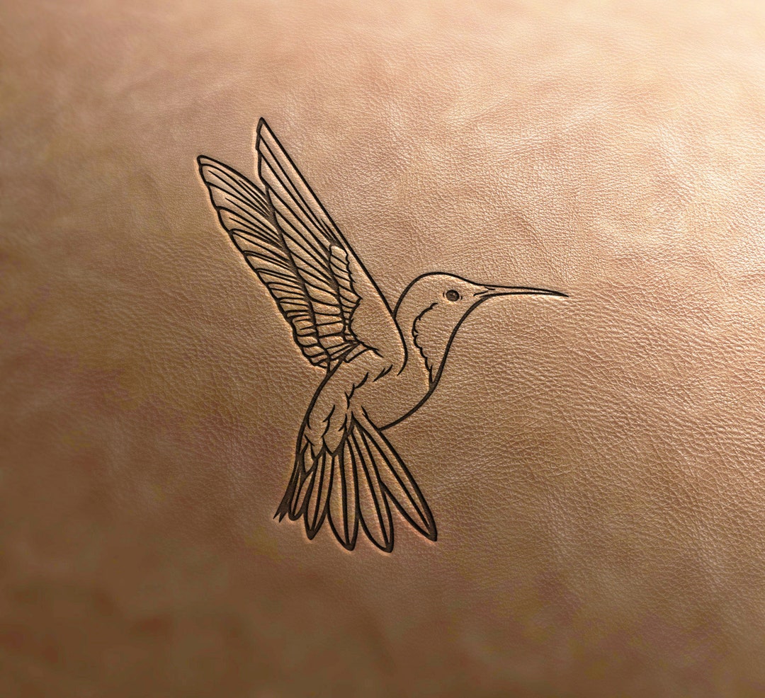 Delrin Leather Stamp Hummingbird #5 Hummingbird Stamp, Bird Stamp ...