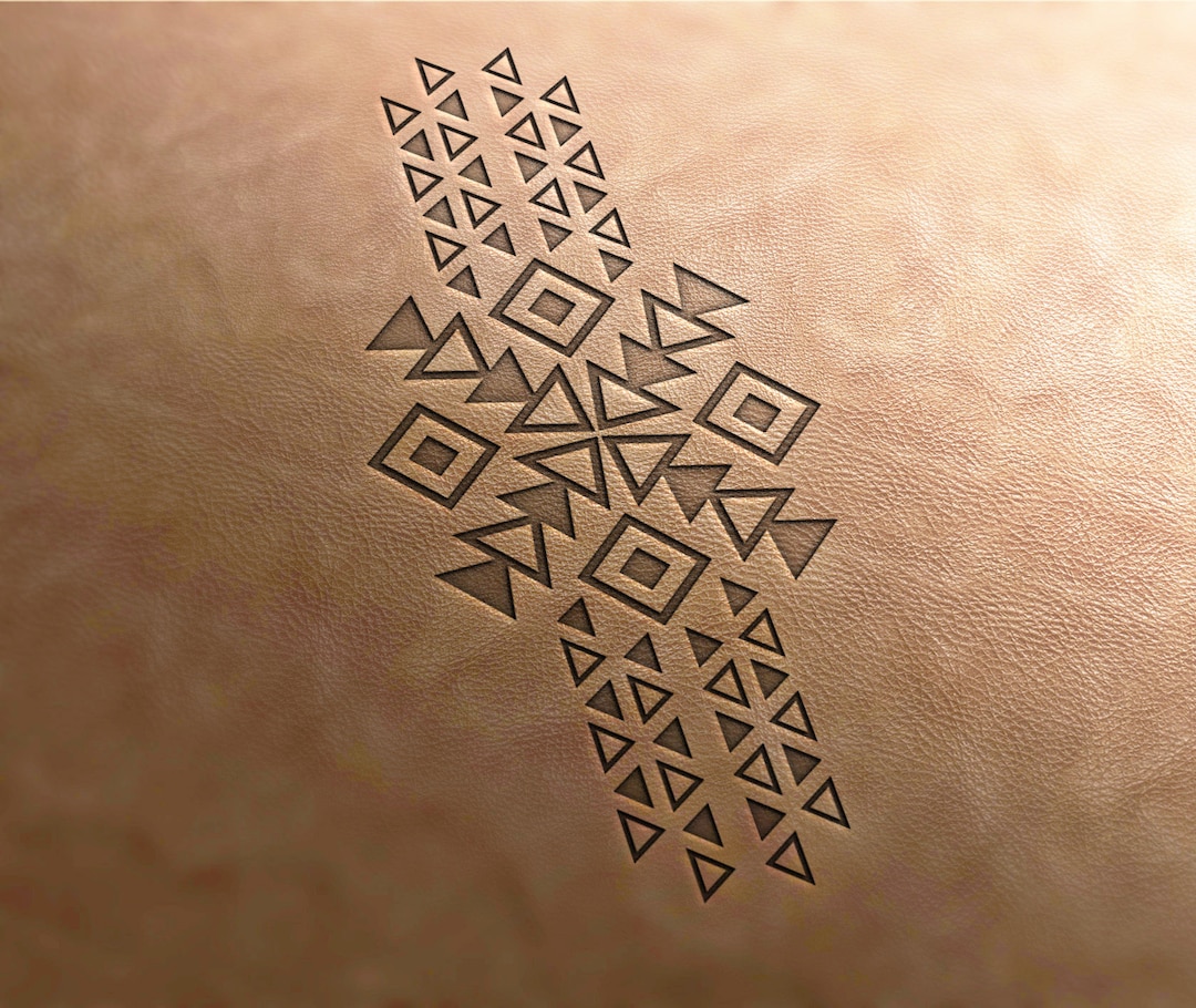 Leather Stamp (delrin), Aztec Pattern#2, Boho Stamp, Geometric Stamp ...